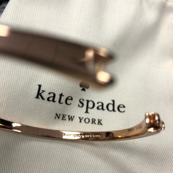 kate spade | Jewelry | Kate Spade Rose Gold Love Notes Bangle Bracelet ...